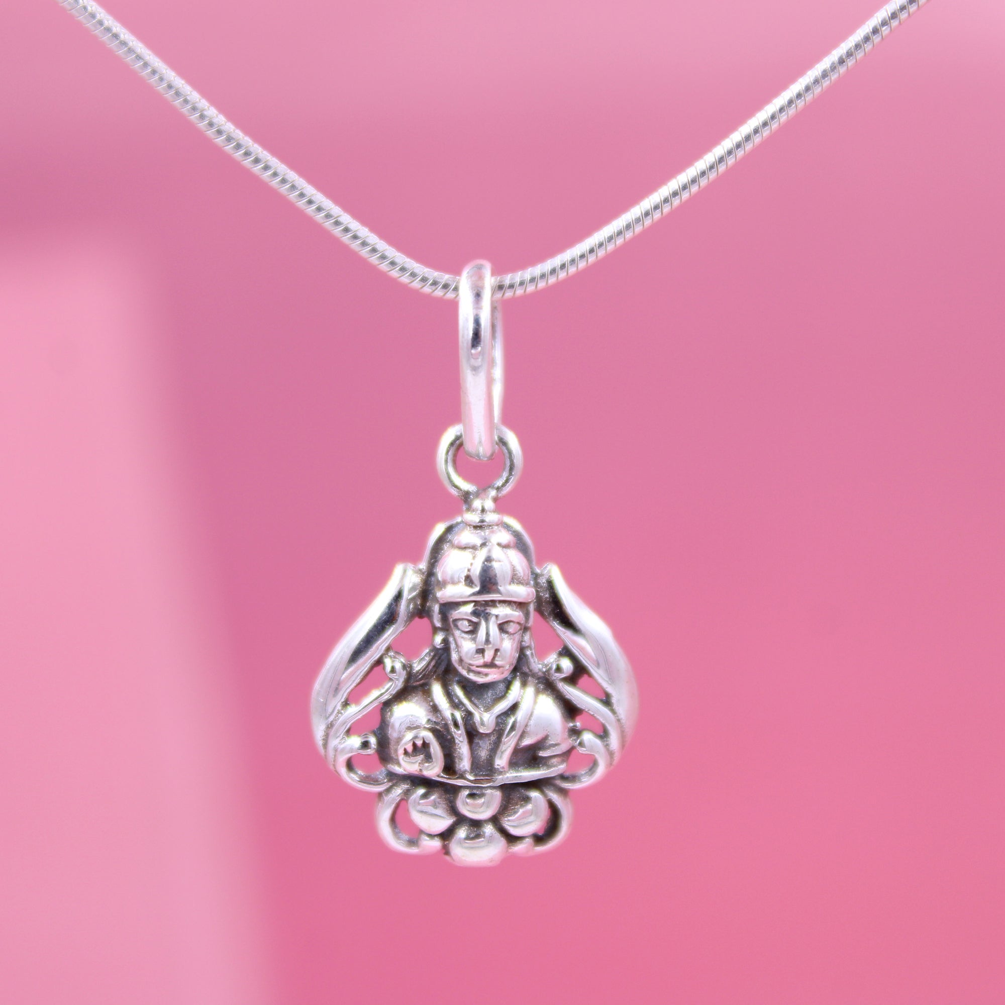Handcrafted Sterling Silver Hanuman Pendant | Spiritual Protection Jew ...